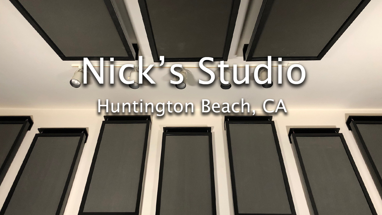 Nick's Studio Huntington Beach, CA. USA – Acoustic Fields
